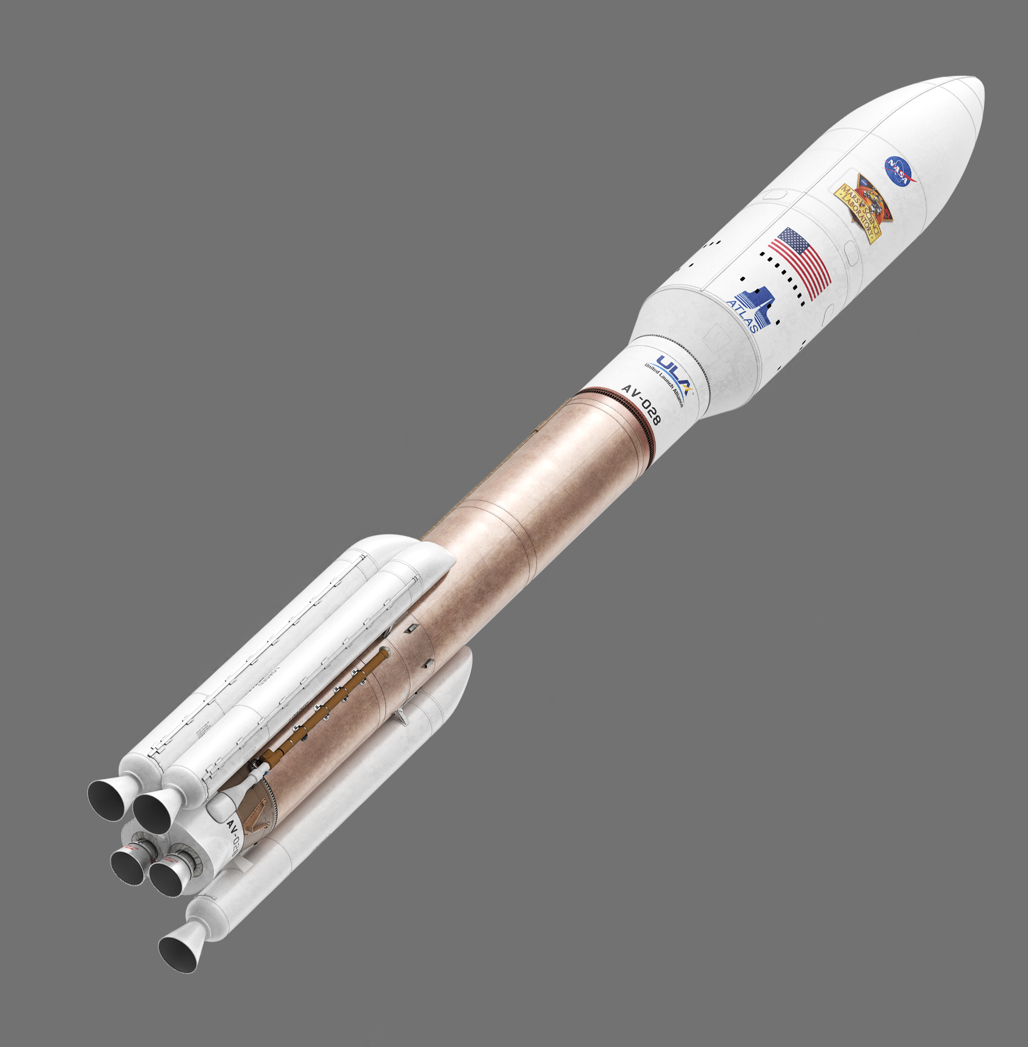 Zero | Atlas V 541 MSL Rover Mission Renderings